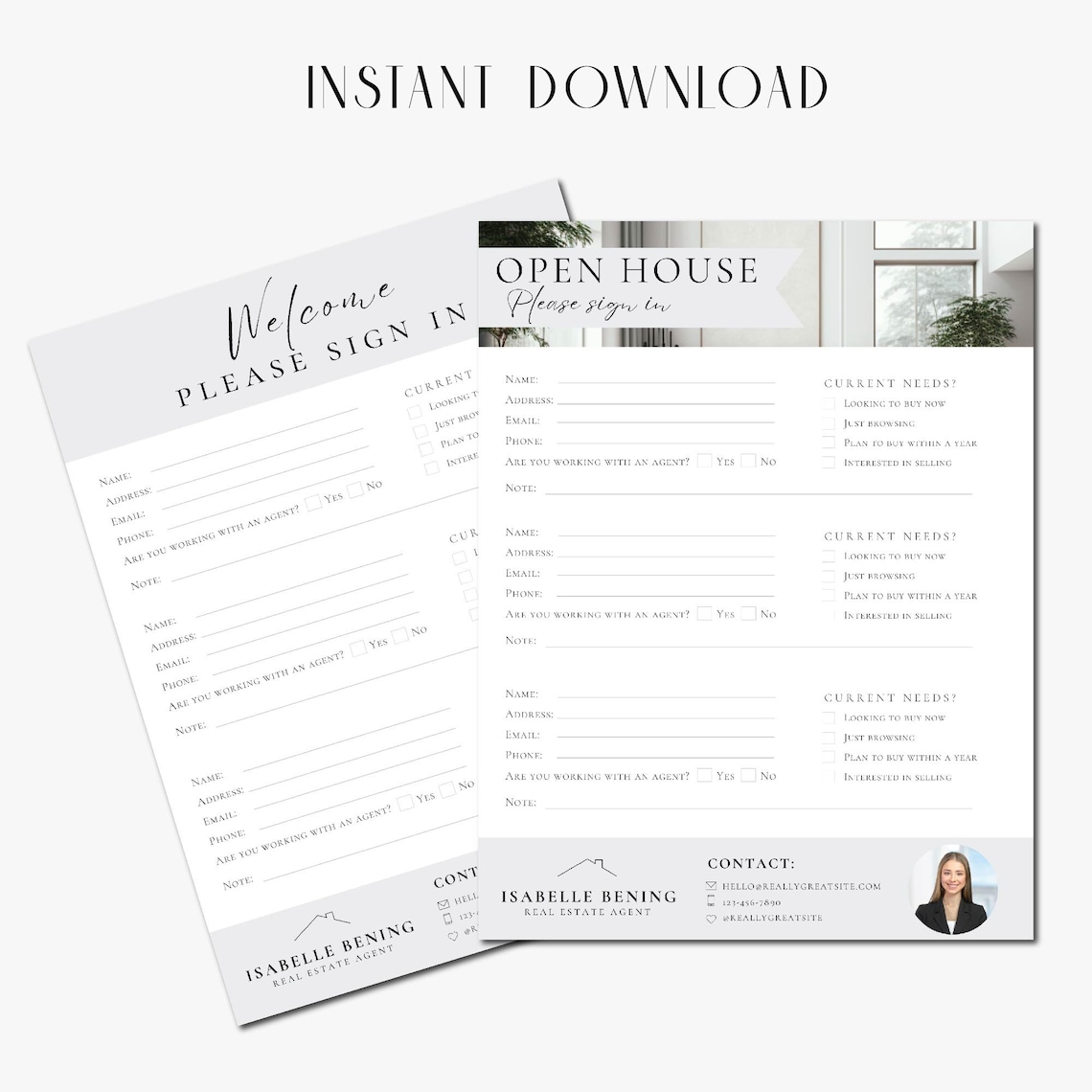Editable Open House Sign in Sheet, Realtor Open House Form, Real Estate ...