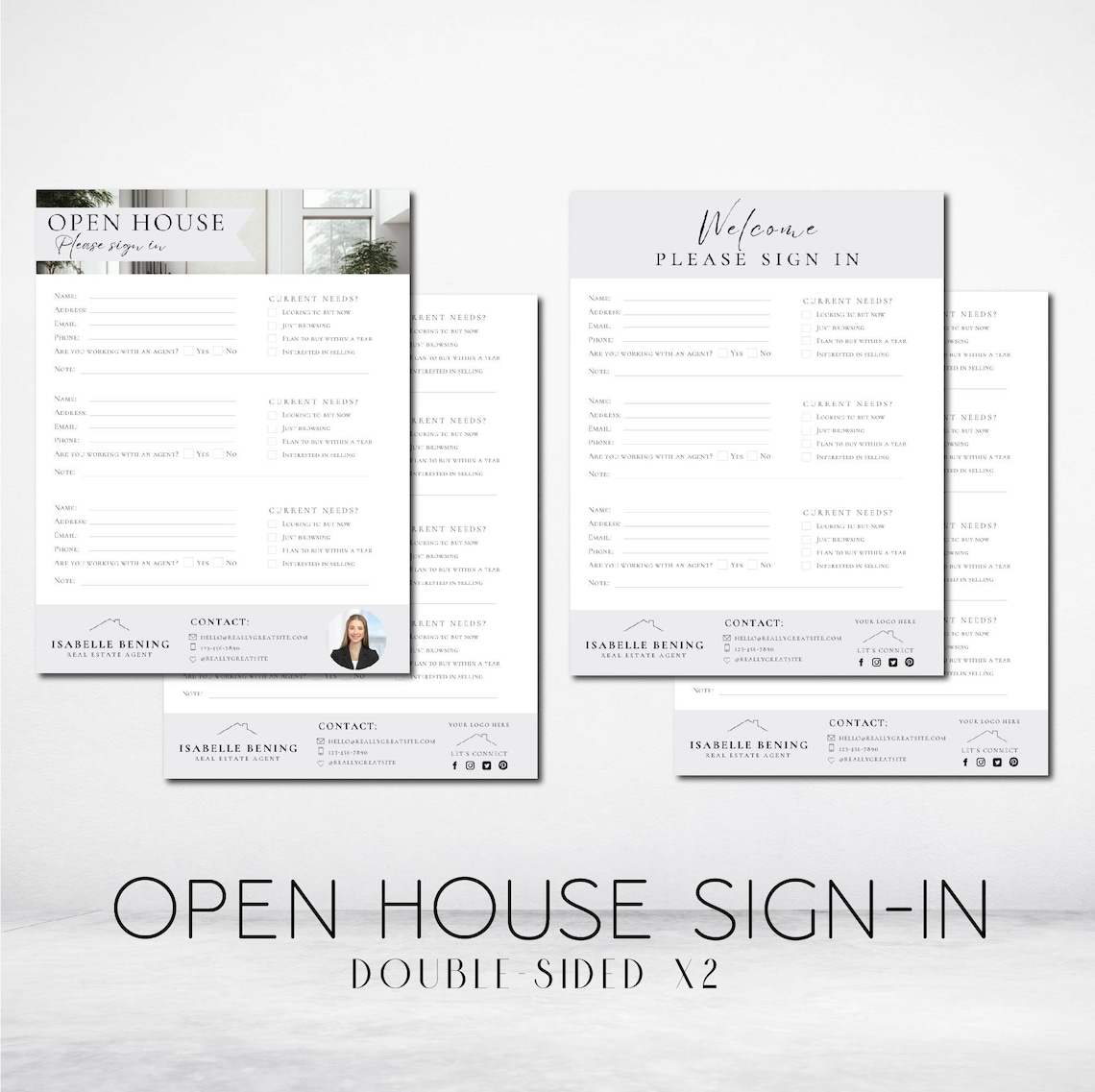 Editable Open House Sign in Sheet, Realtor Open House Form, Real Estate ...