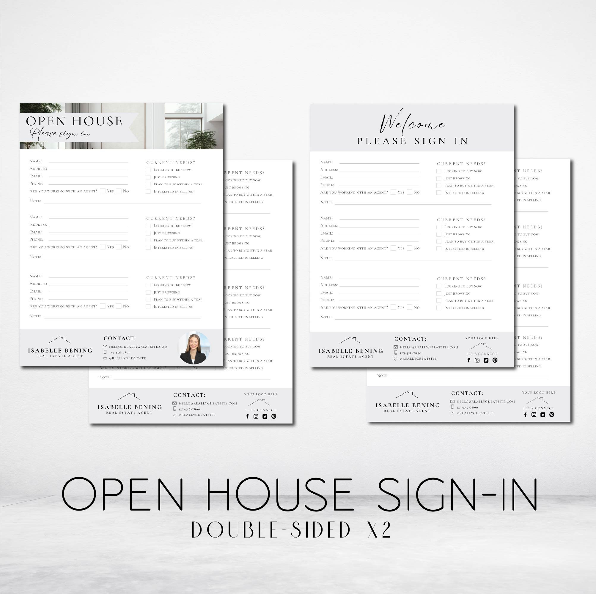 Editable Open House Sign in Sheet, Realtor Open House Form, Real Estate ...
