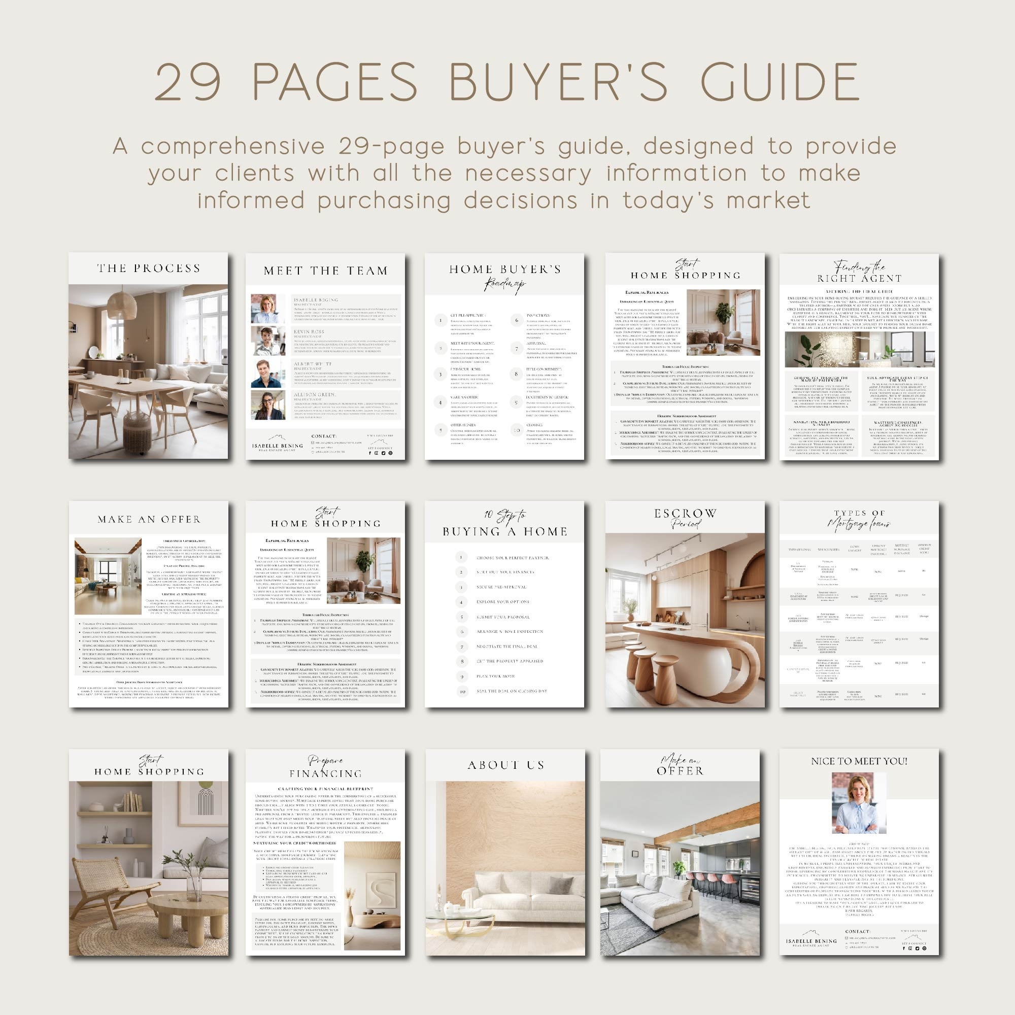 Real Estate Buyer Guide, Real Estate Marketing Template, Realtor Buyer ...