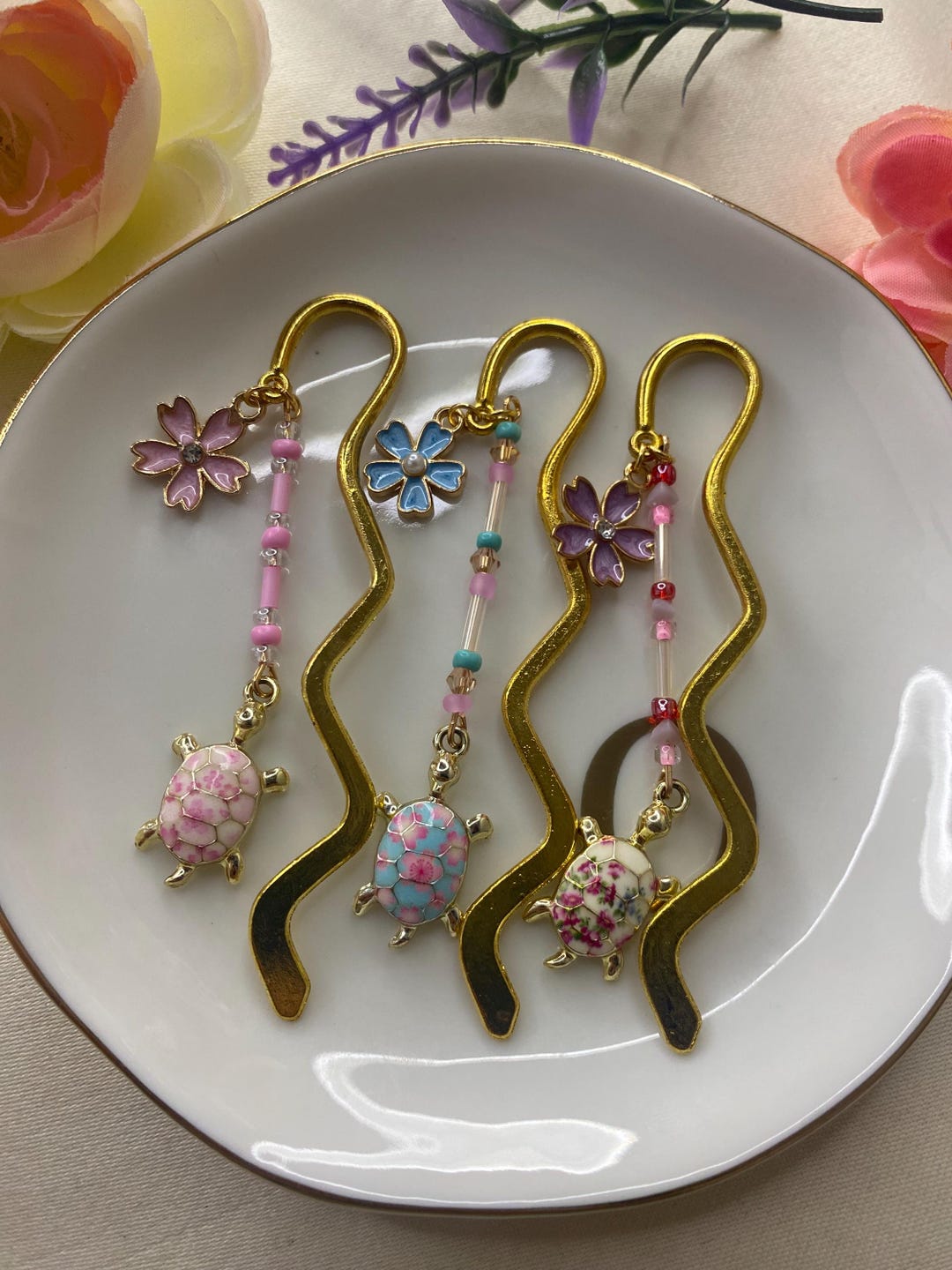 Set of 3 Bookmark Turtle Bookmark Gift for Besties Best Friend Set of 3 ...