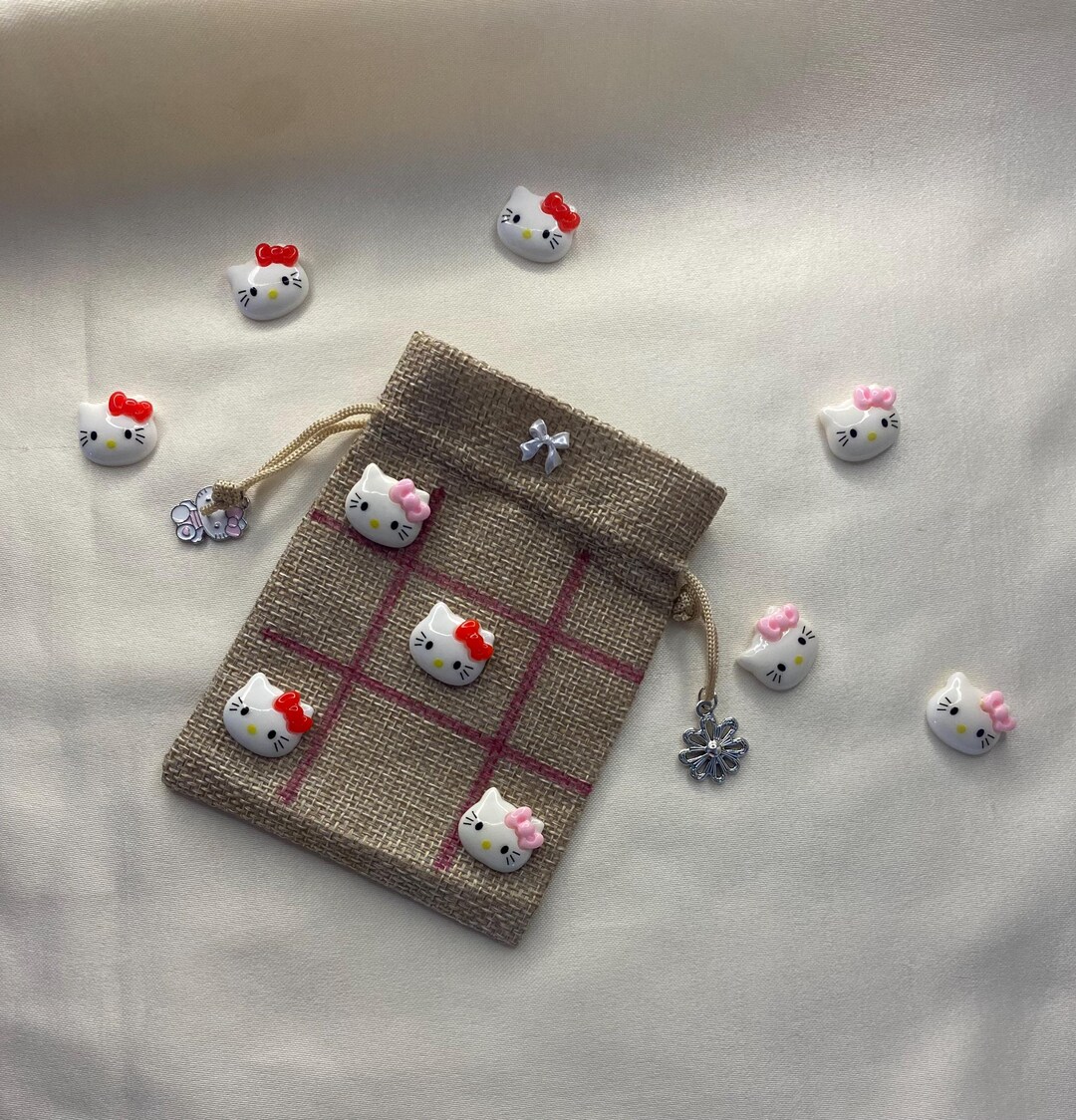 Tic Tac Toe Bag Hello Kitty Tic Tac Toe Travel Game Tic Tac Toe Game ...