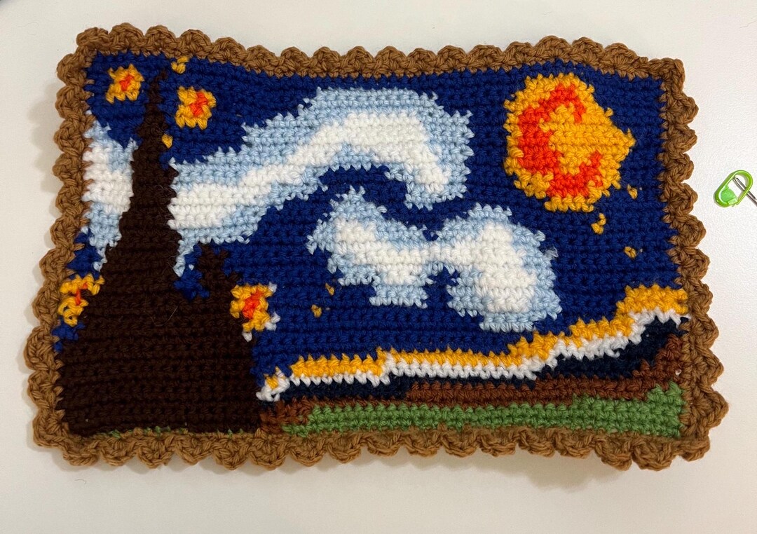 Pattern for Starry Night Crochet Tapestry Wall Decor - Etsy