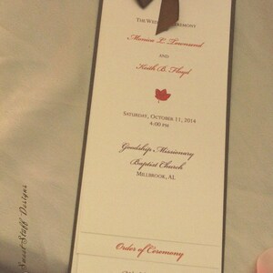 Layered Wedding Program Sample - Etsy