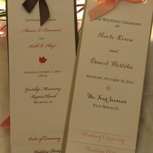 Layered Wedding Program Sample - Etsy