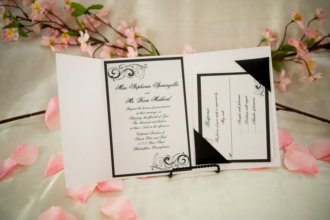 Sample Custom Tri-fold Wedding Invitation - Etsy