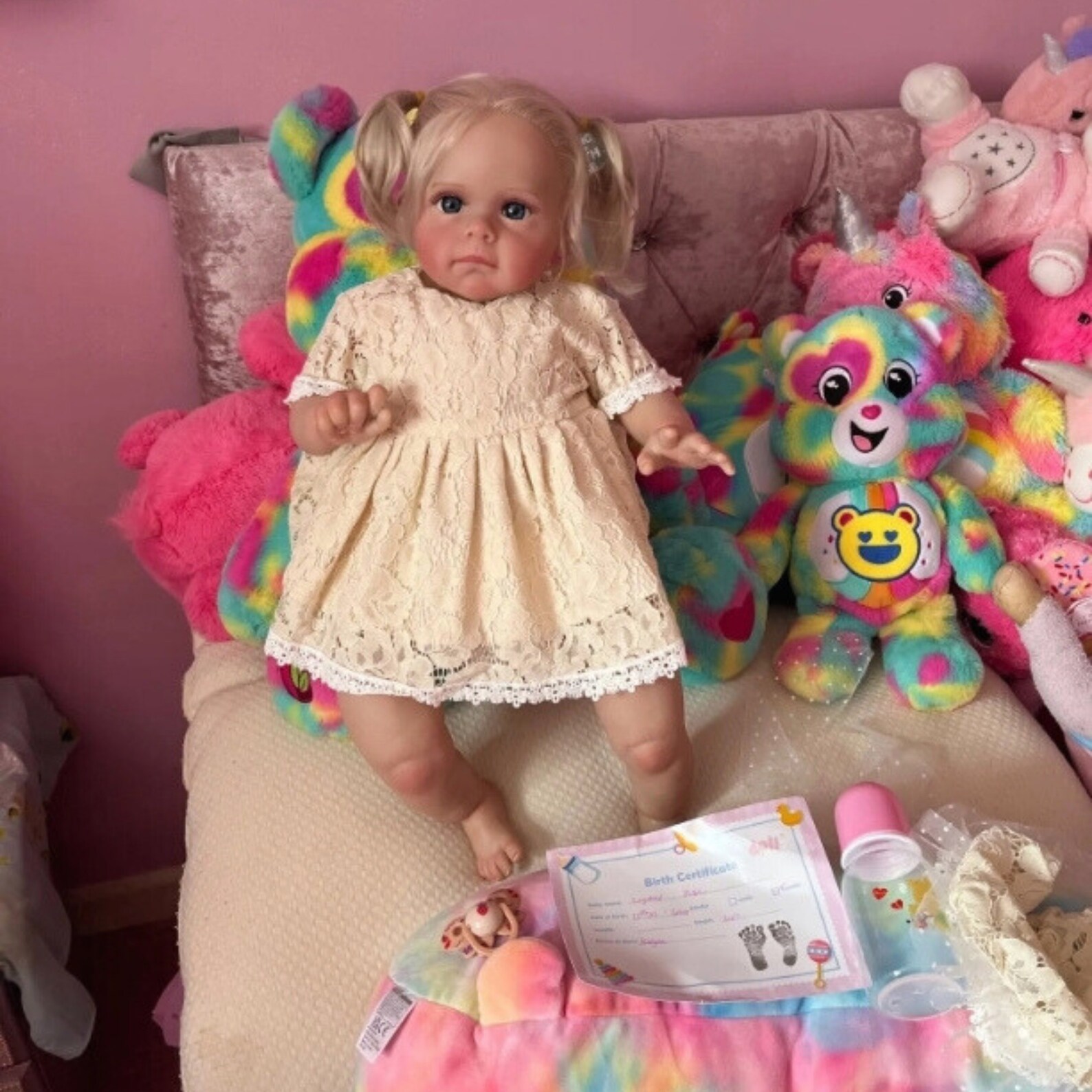 Handmade 24-inch Lifelike Baby Doll Realistic Features Customizable ...