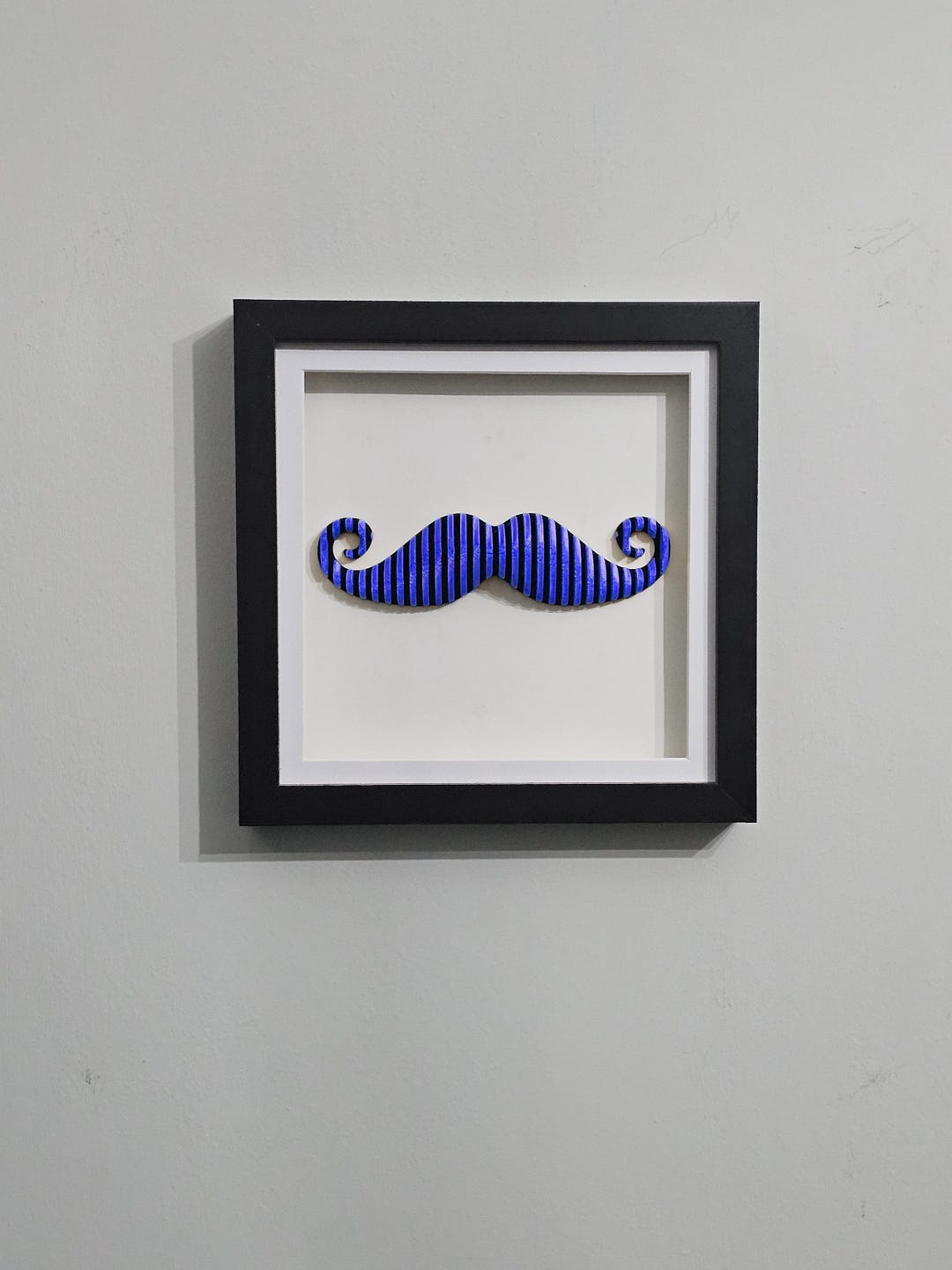 3D Printed Moustache Wall Art – Modern Decor, Barbershop, Salon Art ...