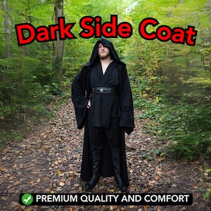 Sith Coat | Black Cape | Cloak | Dark Side| Premium Handmade, Movie ...