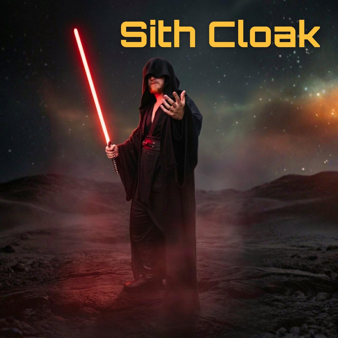 Black Sith Cloak | Screen-accurate Cosplay Robe | Handcrafted High-end ...