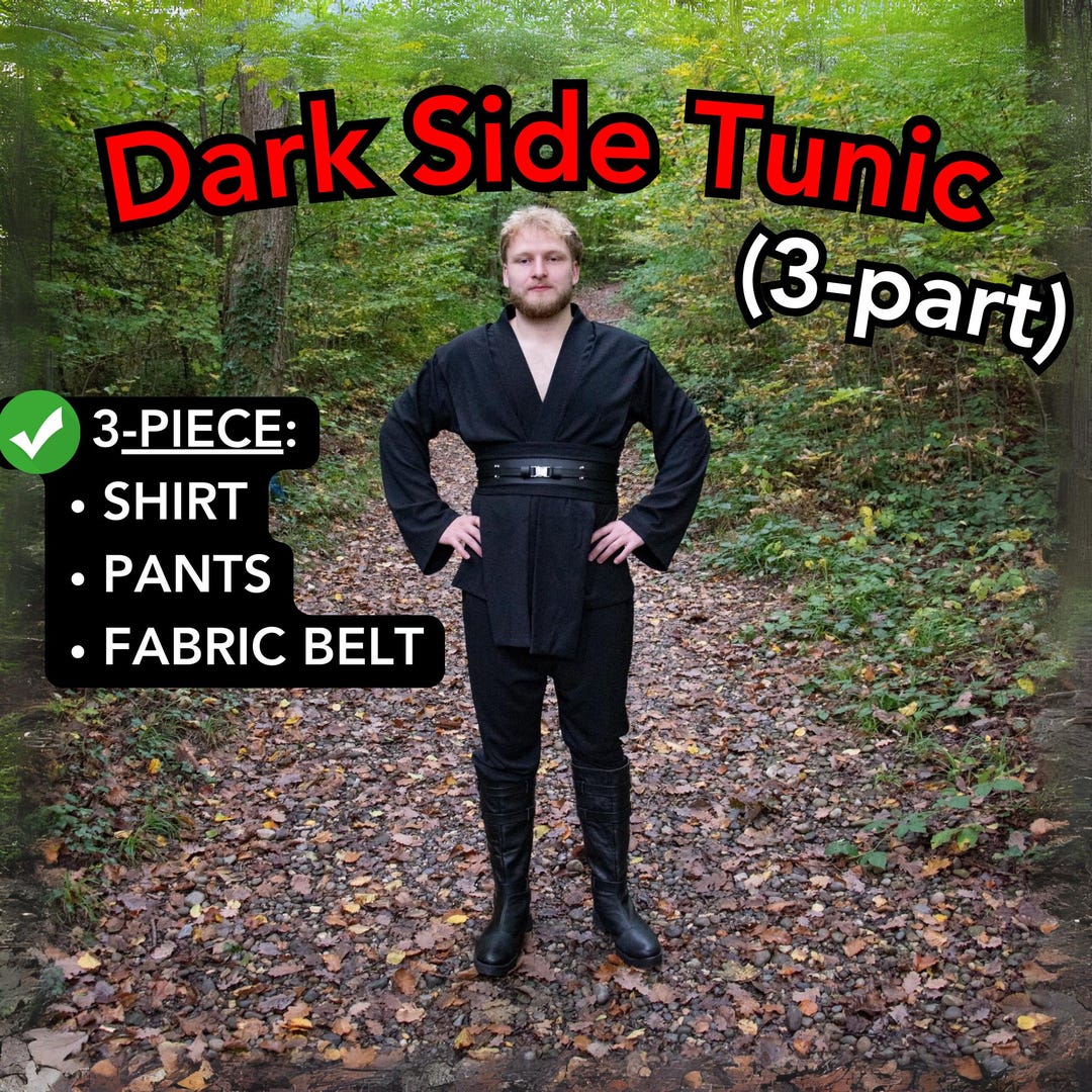 Black Sith Tunic (3-part) | Dark Side | Premium Handmade, Movie ...
