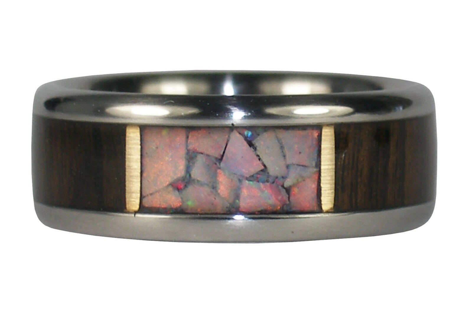 Red Opal Window Ring With Blackwood - Etsy