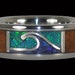 Titanium Wave Ring for Surfers With Hawaiian Koa Wood - Etsy