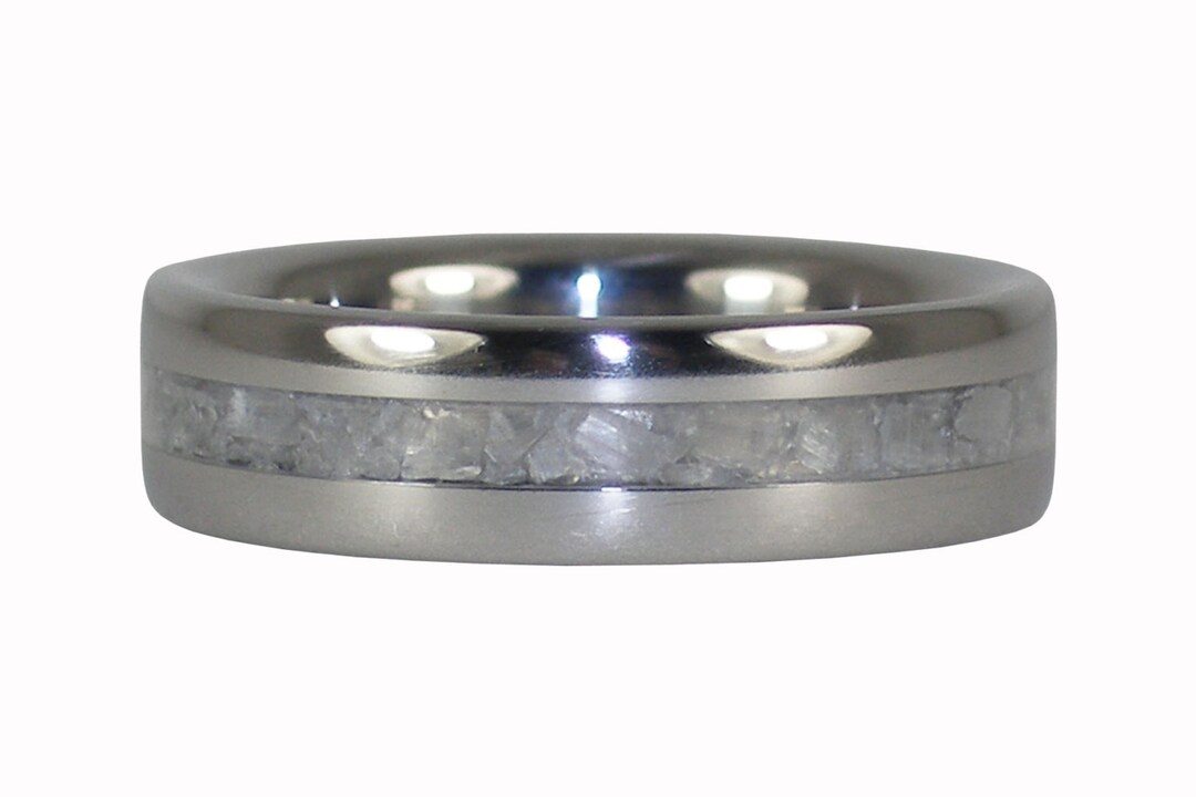 Ulexite White Gemstone Titanium Ring Band - Etsy