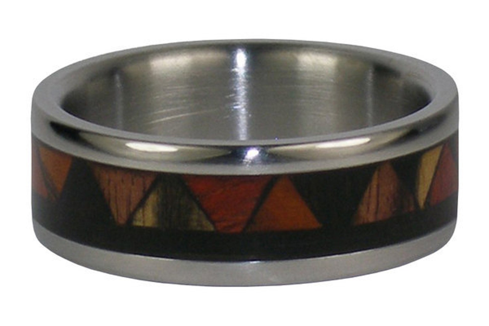 Tribal Ring With Wood Design - Etsy