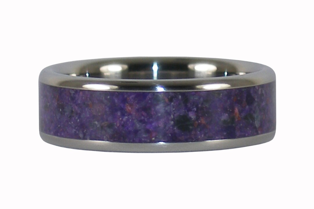 Purple Stone Titanium Ring With Sugilite - Etsy