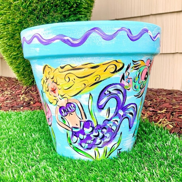 Mermaid Succulent Planter - Etsy