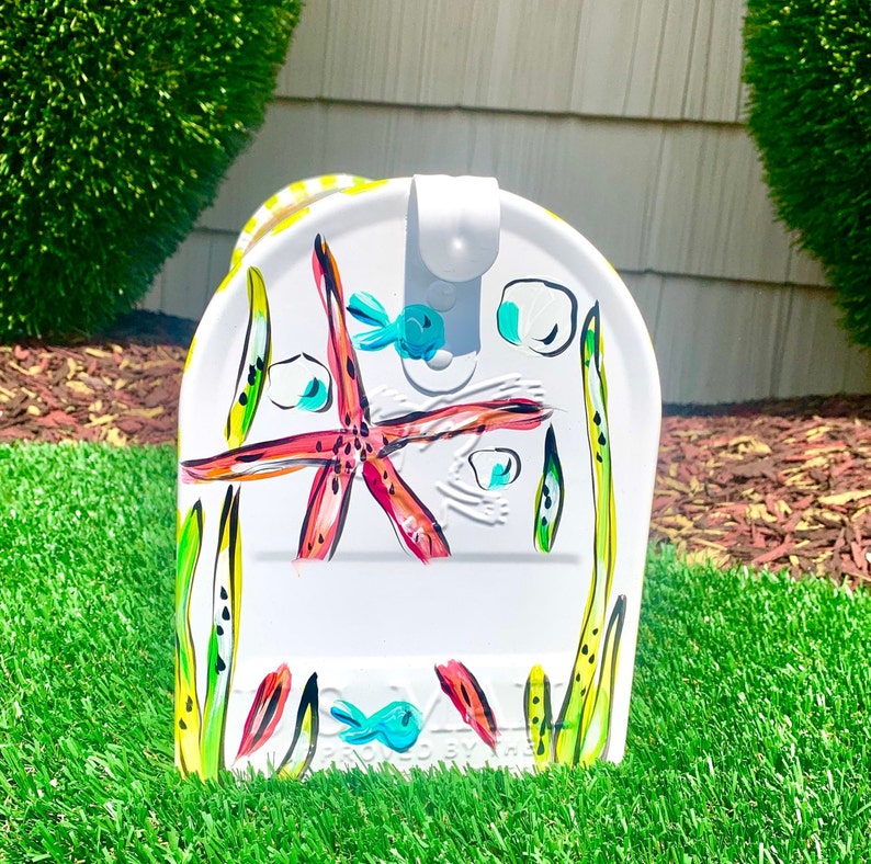 Mermaid Whimsical Mailbox, Hand Painted Mailbox, Decorative Mailbox ...