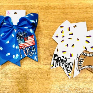 Hand Painted Bows- Hair Bows- Special Occasion Bows - Etsy