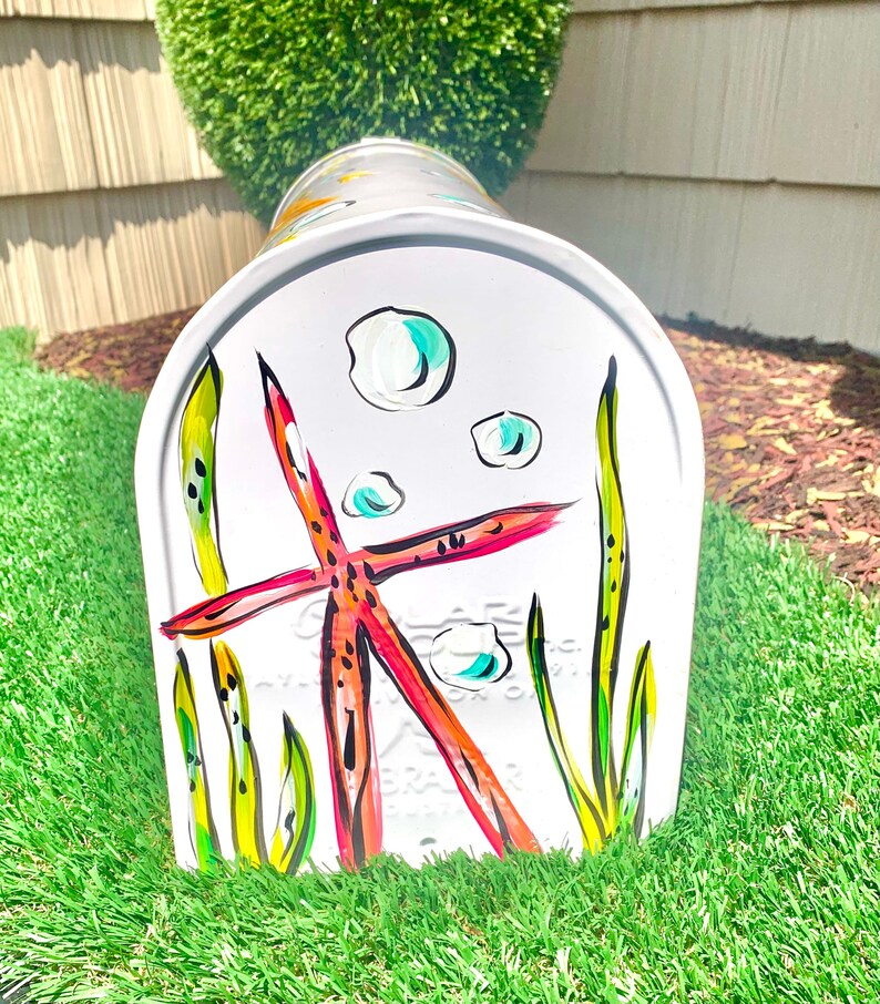 Mermaid Whimsical Mailbox, Hand Painted Mailbox, Decorative Mailbox ...
