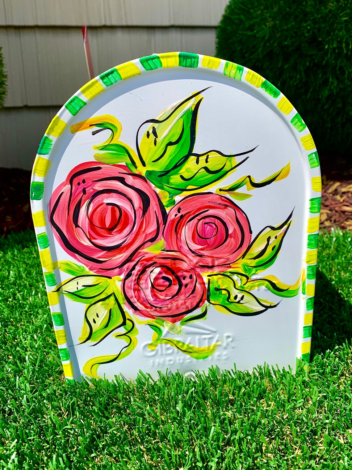 Floral Bumblebee Whimsical Mailbox Hand Painted Mailbox - Etsy