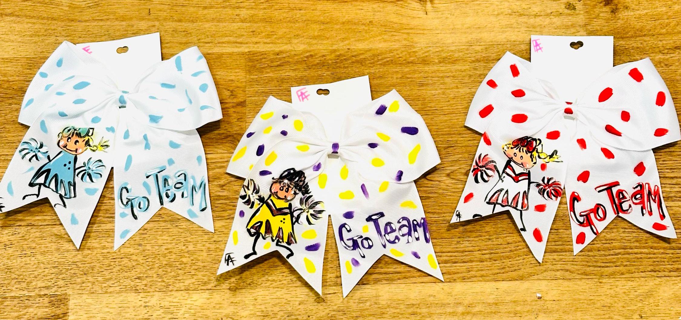 Hand Painted Bows- Hair Bows- Special Occasion Bows - Etsy