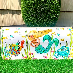 Mermaid Whimsical Mailbox, Hand Painted Mailbox, Decorative Mailbox ...