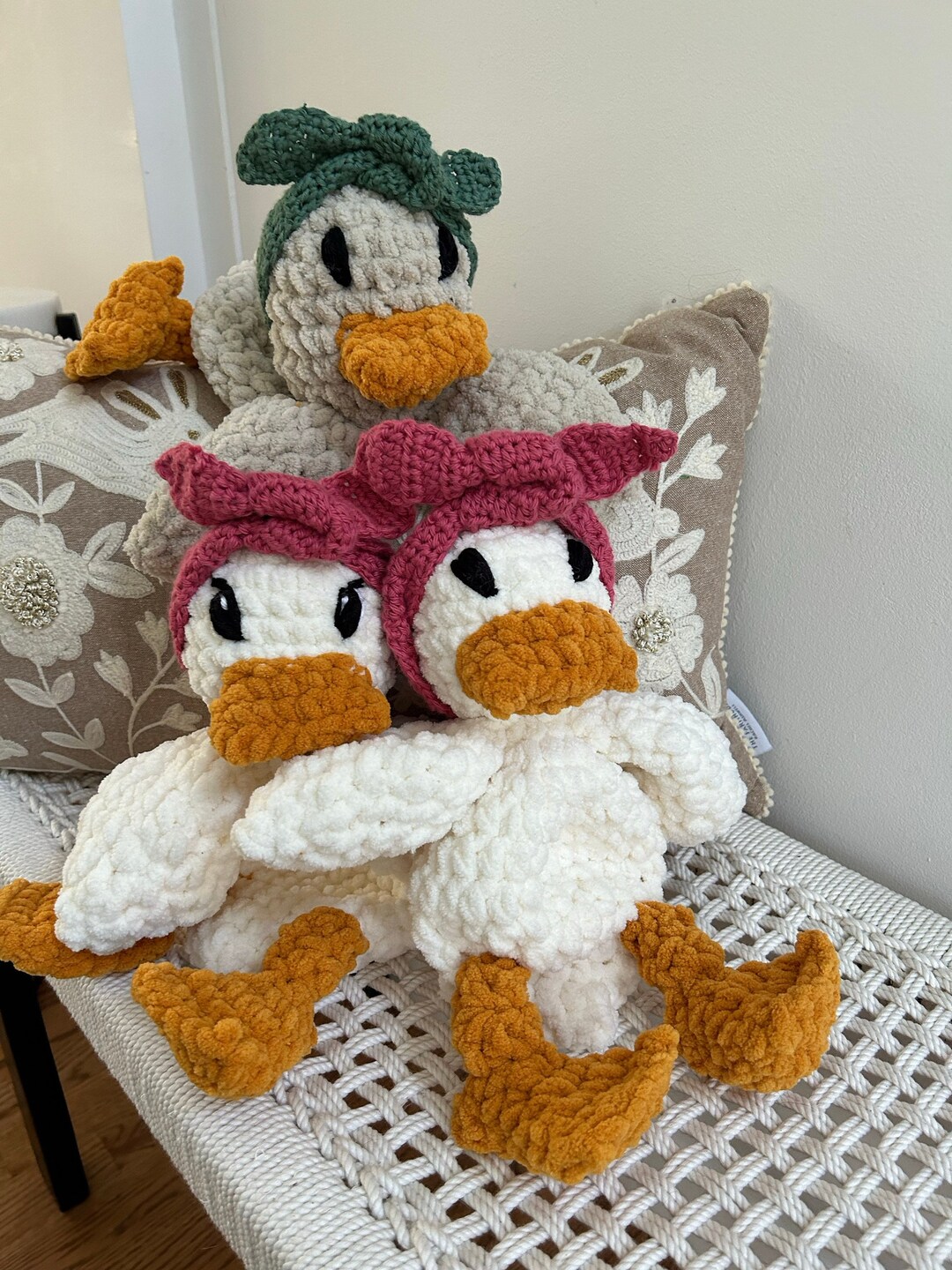 Della Duck Lovey, Stuffed Plush Animal, Baby Shower Gift - Etsy