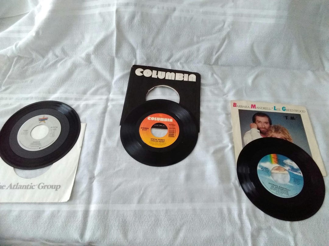 Vintage Vinyl Singles Collection. Pop, Rock, Folk, Country Music Set of ...
