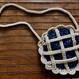 Handmade Made to Order Crochet Blueberry OR Cherry Pie Purse ...