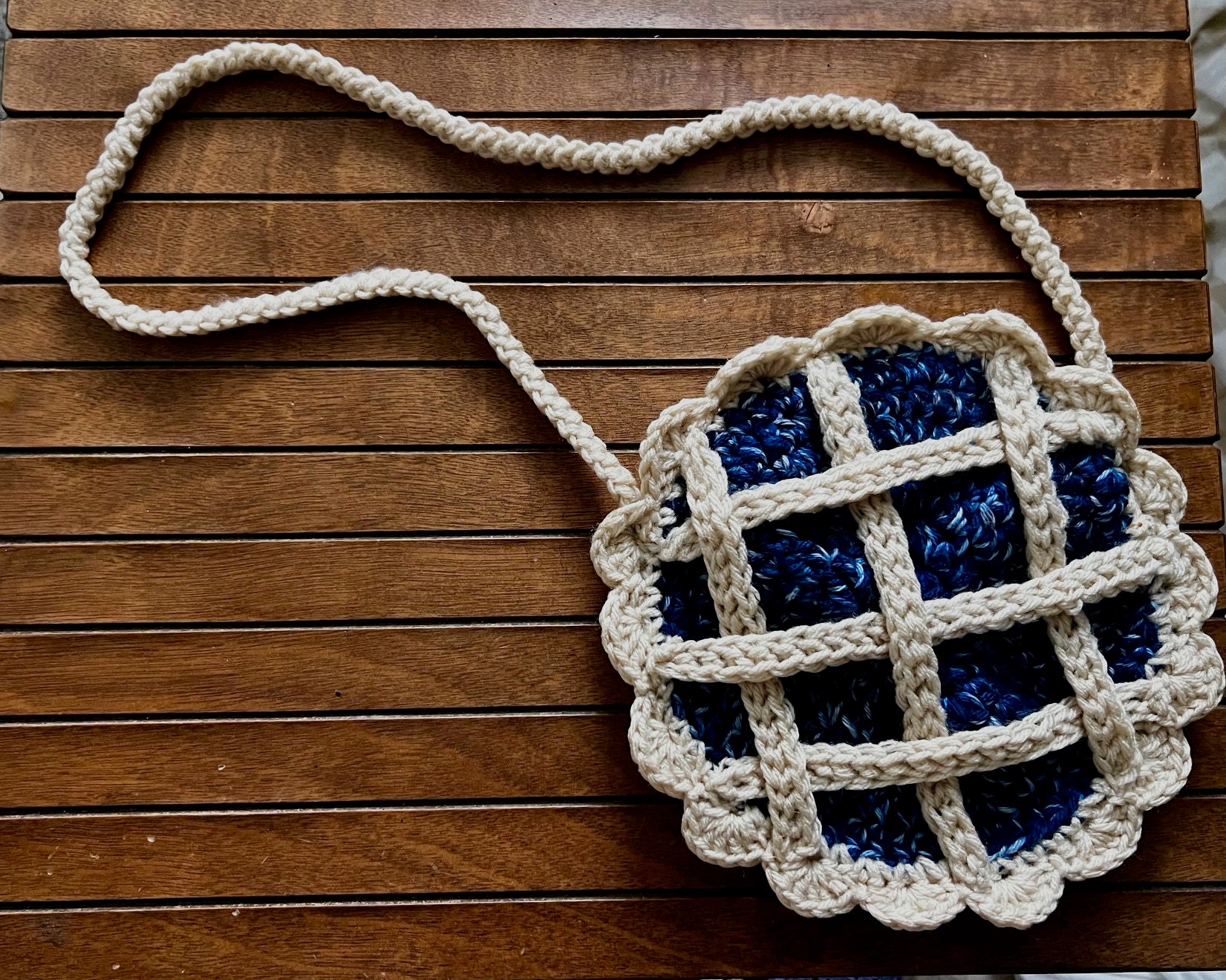 Handmade Made to Order Crochet Blueberry OR Cherry Pie Purse ...