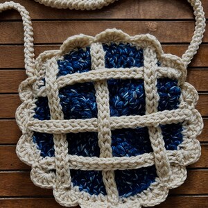 Handmade Made to Order Crochet Blueberry OR Cherry Pie Purse ...