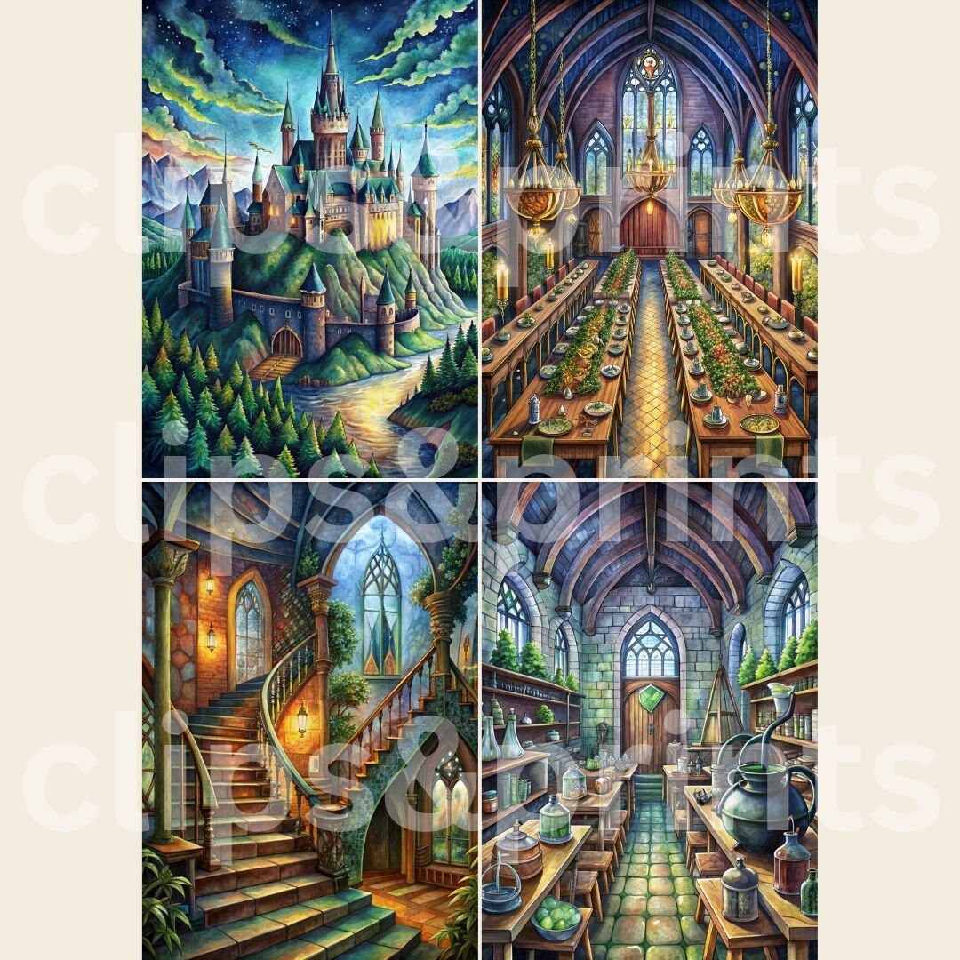 Wizarding School Junk Journal Kit 20 Printable Pages of Magic Wizard ...