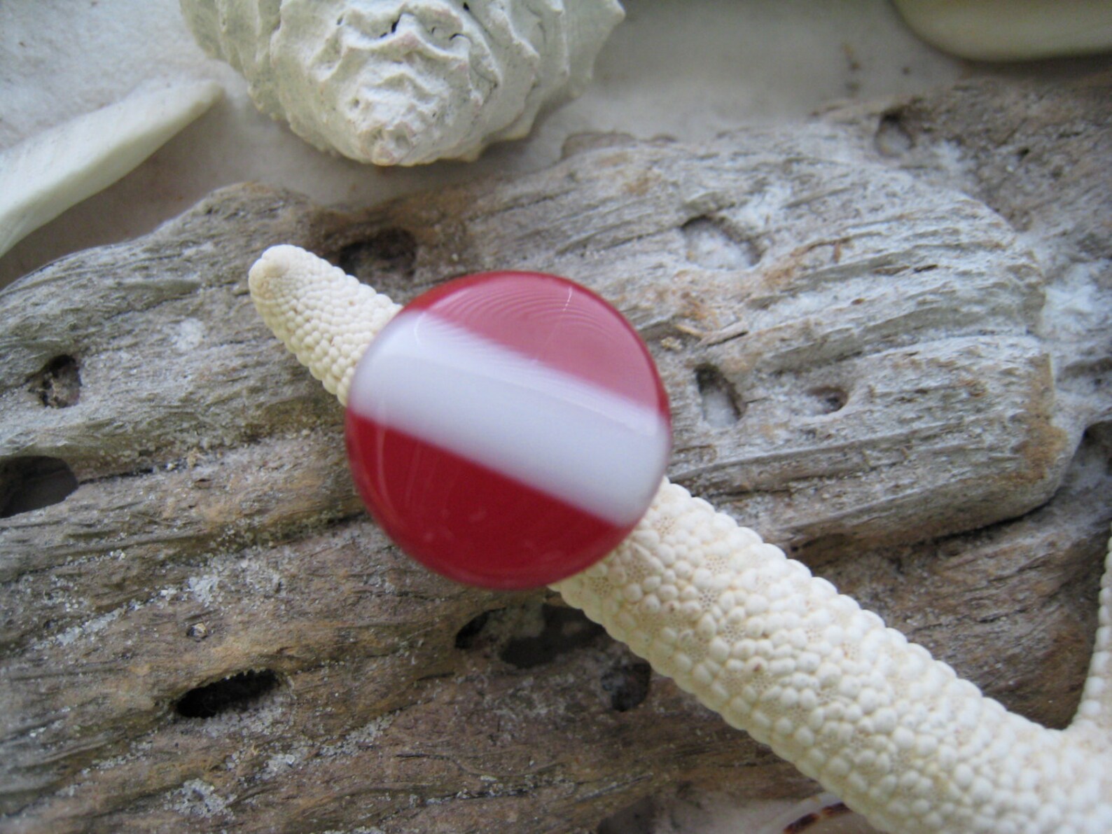 Adjustable SCUBA Dive Flag RING ~ Fused Glass - Etsy