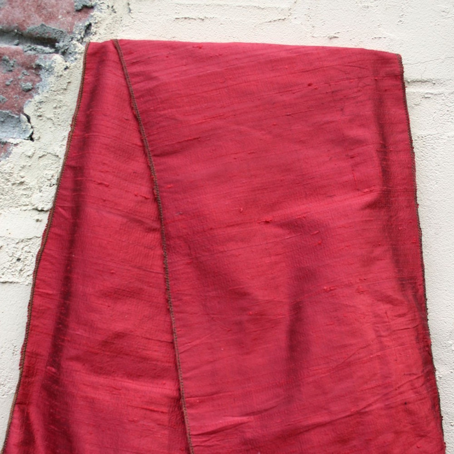 Red Dupioni Silk Cravet - Etsy