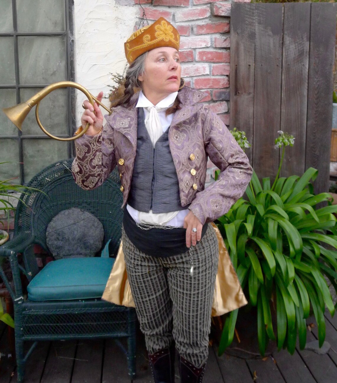 Mauve and Gold Renaissance Brocade French Steampunk Wedding Frock ...