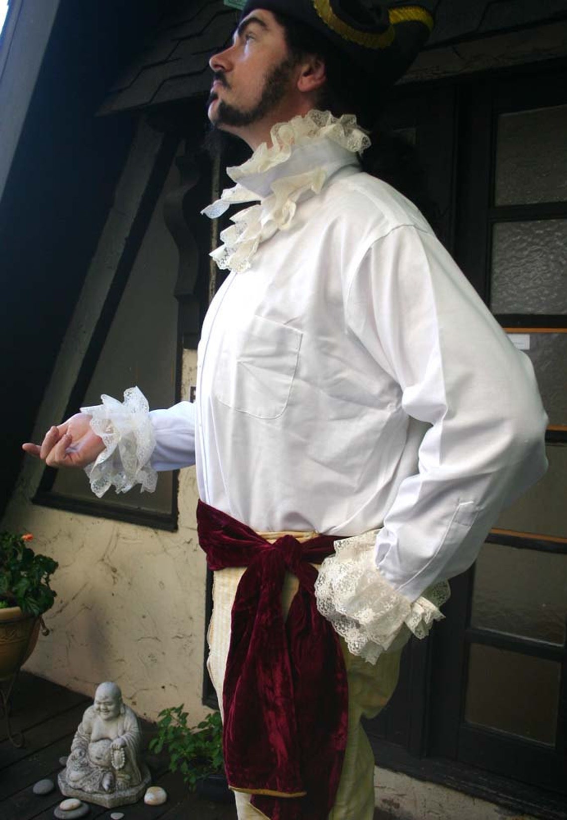 Gentlemen's White Elizabethan Ruff Steampunk Pirate Shirt - Etsy
