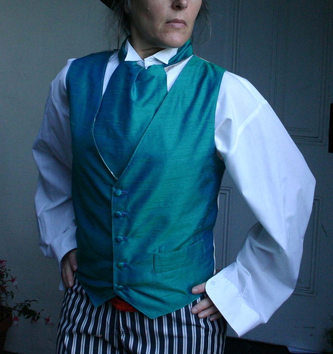 Peacock Silk Dupioni Gentlemen's Steampunk Vest - Etsy