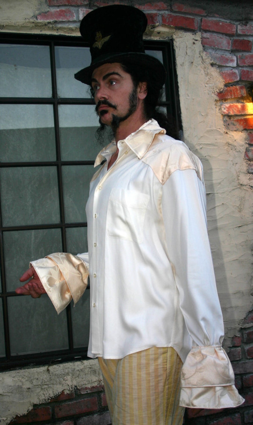 Men's White Steampunk Dandy Pirate Shirt - Etsy