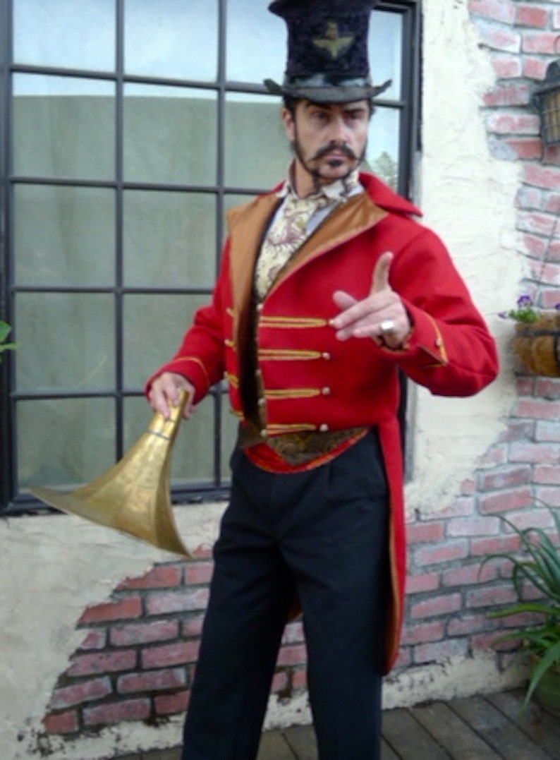 Red and Gold Ringmaster's Cutaway Jacket - Etsy