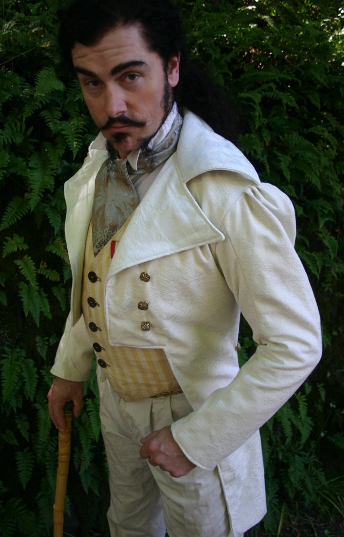 Ivory Tapestry French Steampunk Wedding Frock Cutaway Coat - Etsy