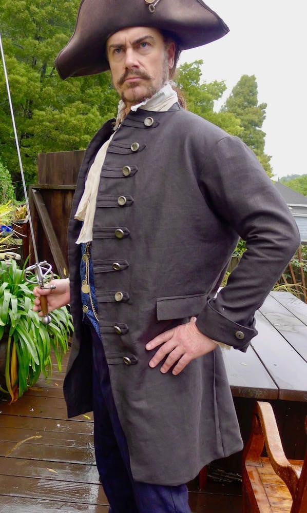 Swashbuckling Black Linen Tapestry Cloth Pirate Jacket - Etsy