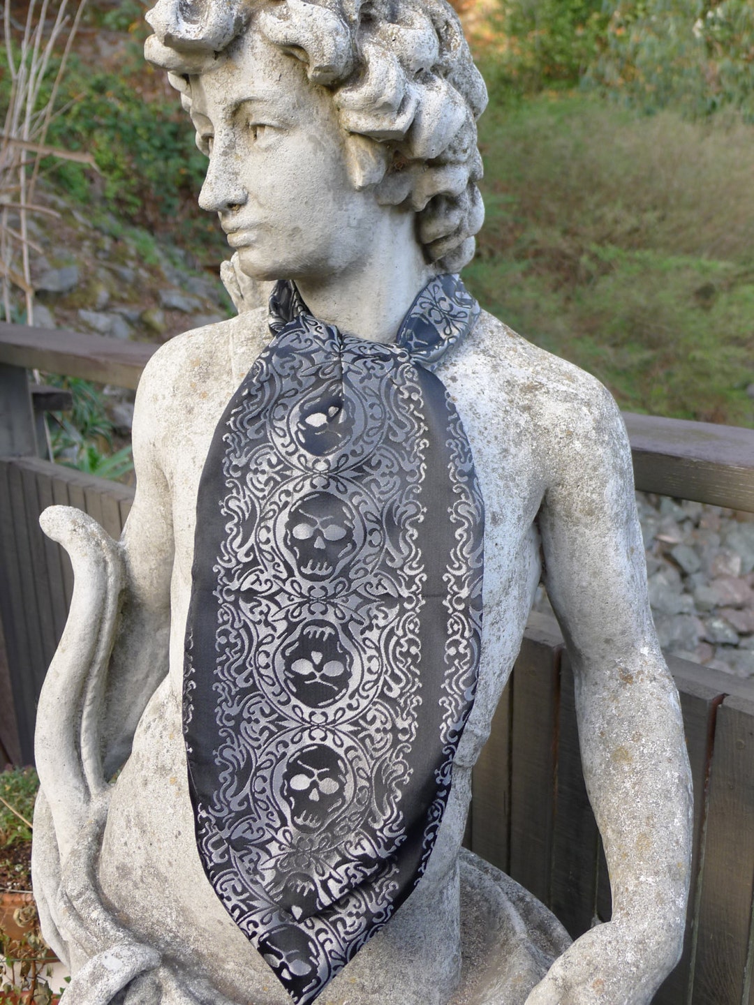 Black and Silver Pirate Ascot - Etsy