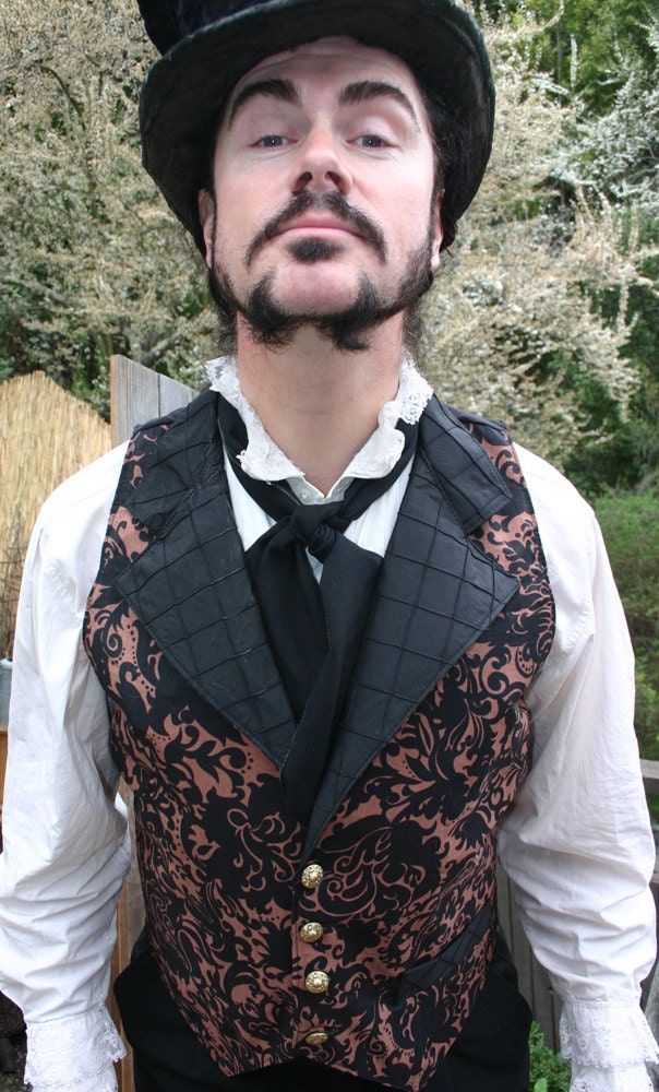 Black Maple Filagree Steampunk Victorian Lapeled | Etsy