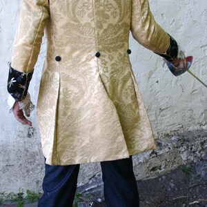 Gold Tapestry and Silk Brocade French Steampunk Wedding Frock Cutaway ...