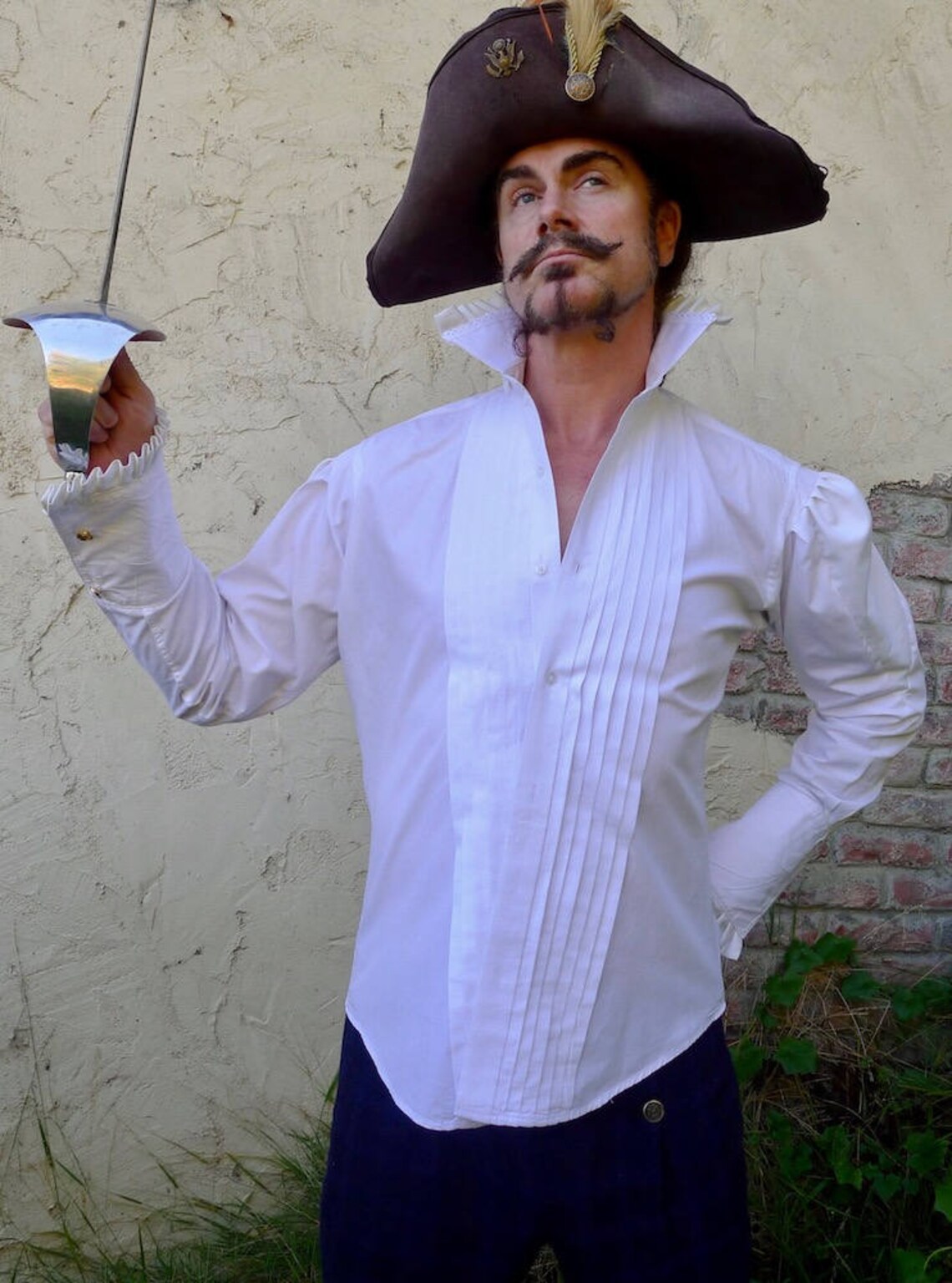 Men's White Steampunk Dandy Pirate Shirt | Etsy