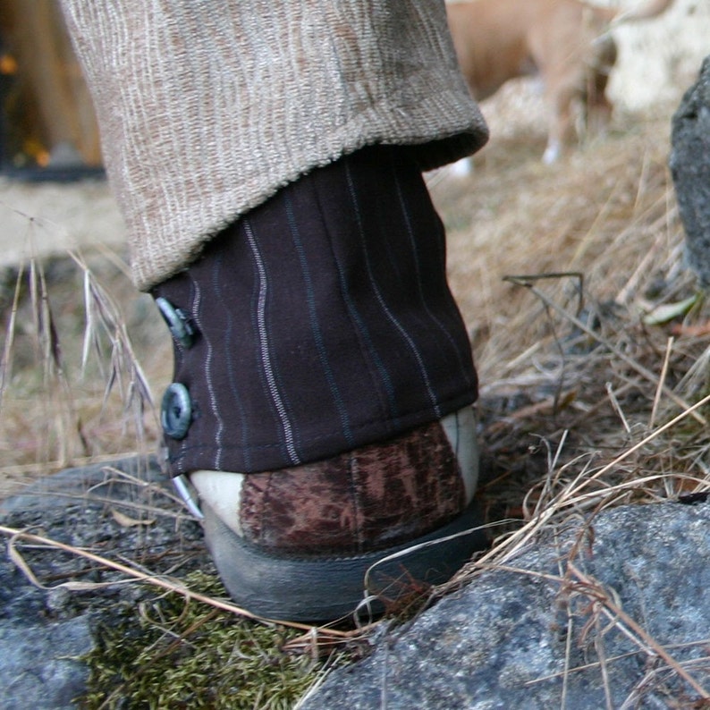 Brown Pinstripe Spats - Etsy