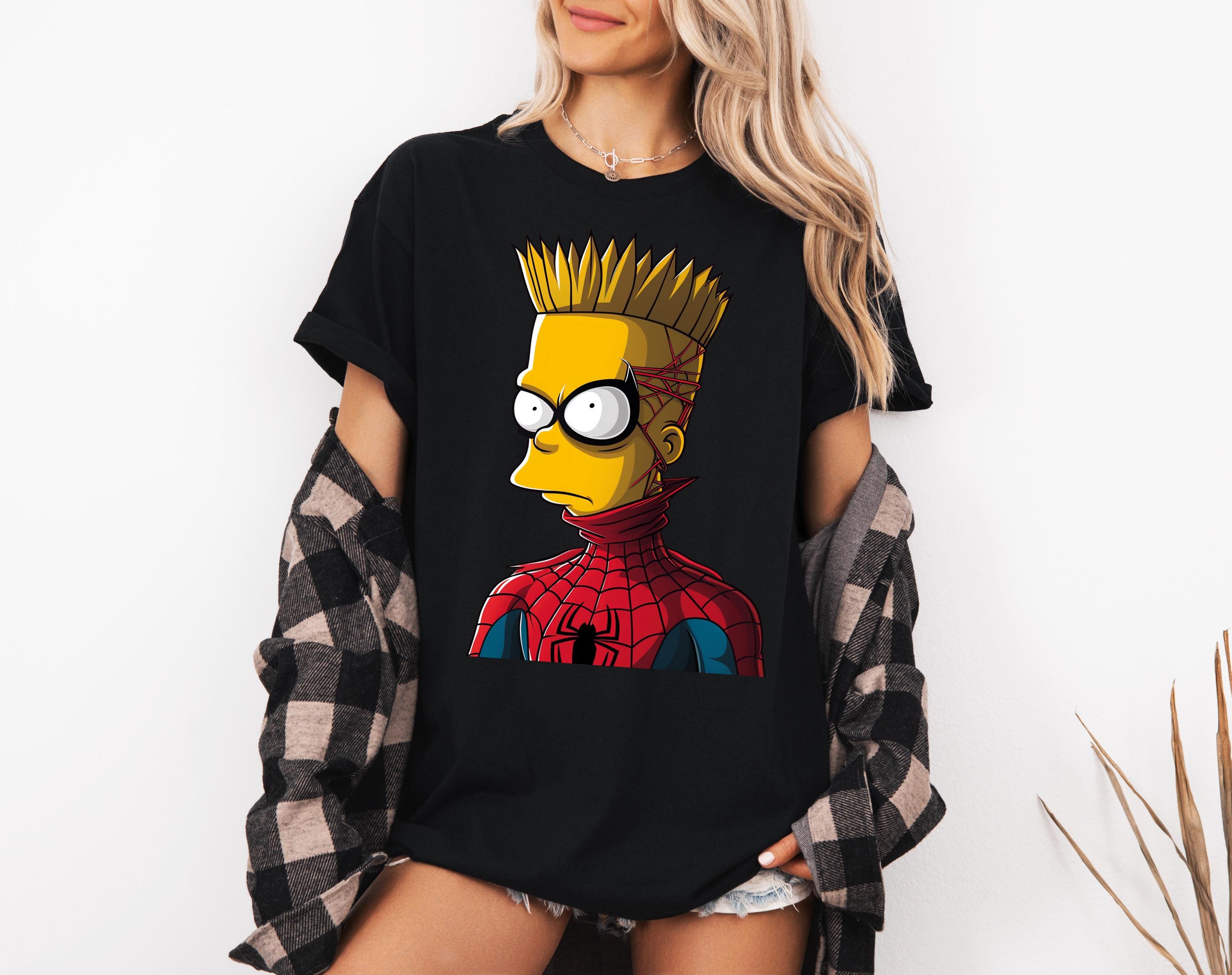 Simpsons and Spiderman Design Png, Funny Simpson Cosplay Spider ...