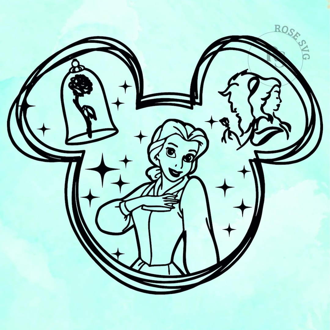 Princess Belle Svg, Belle Cricut Svg, Disneyy Cricut Svg, Princess ...