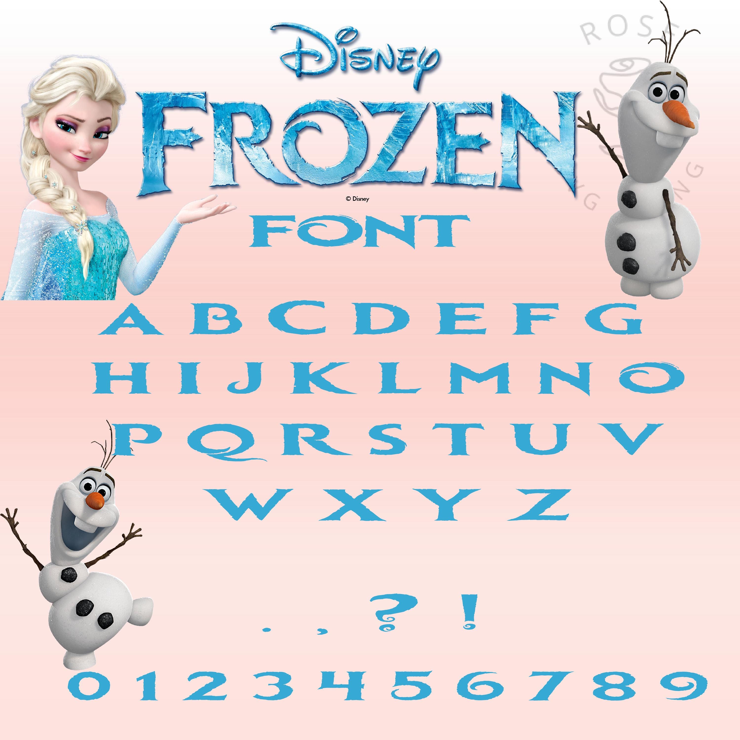 Frozen Font SVG, Cartoon Show Font PNG, Custom Frozen Font File Svg ...